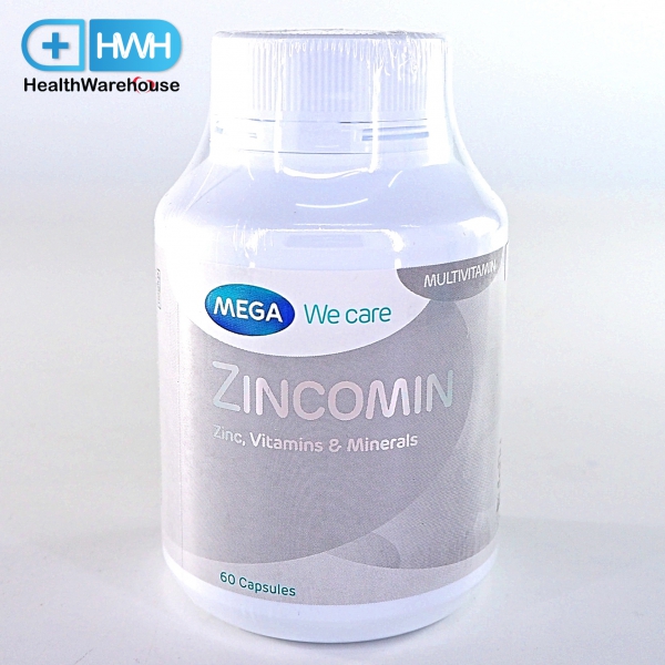 Mega we care zncomin ซินโคมิน 60 แคปซูล เมก้า วีแคร์ – Health Warehouse
