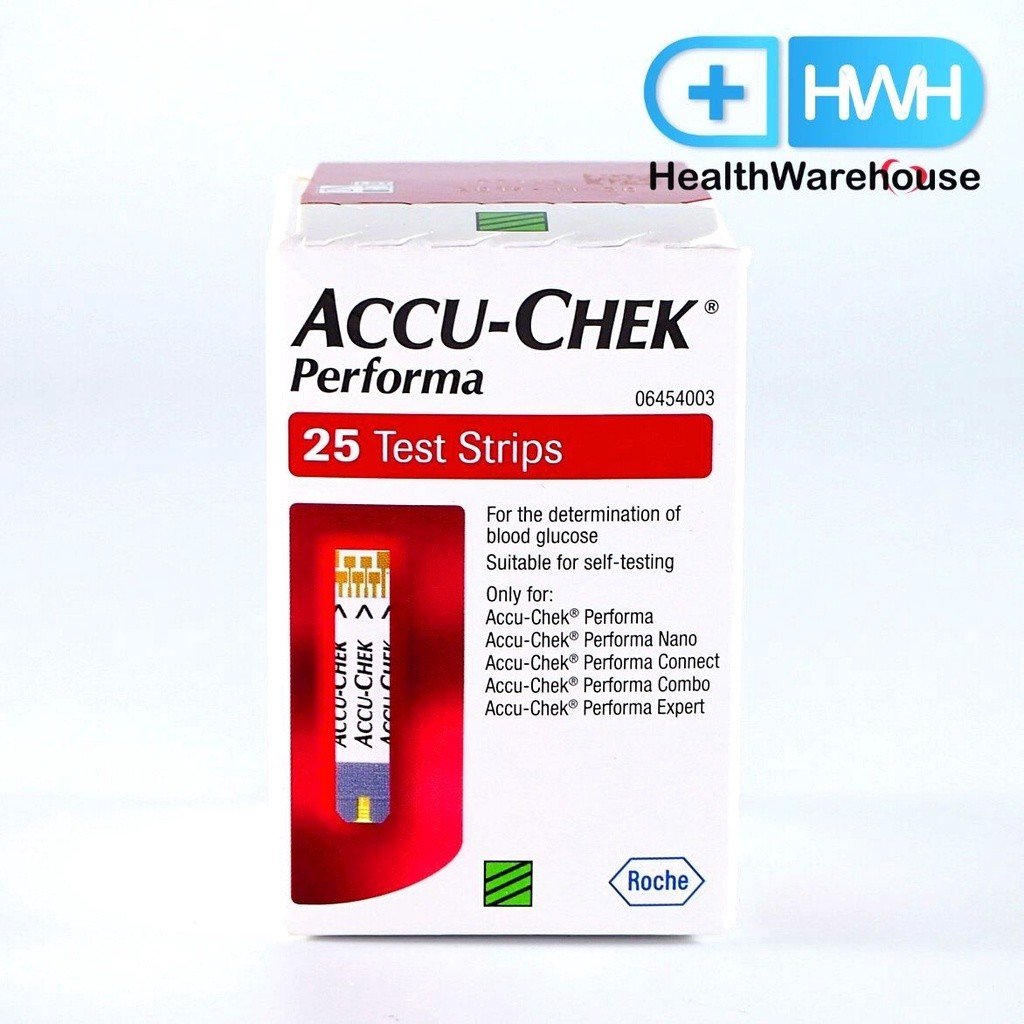 Accu-chek Performa Test Strips 25 pieces/box Accu Chek แผ่นวัดระดับ ...