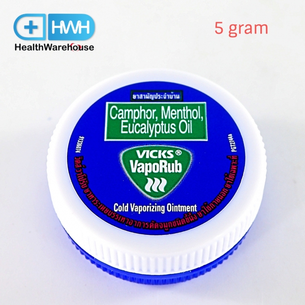 Vicks Vaporub 5 g วิค วาโพรับ บรรเทาอาการหายใจไม่ออก คัดจมูก 5 กรัม ...