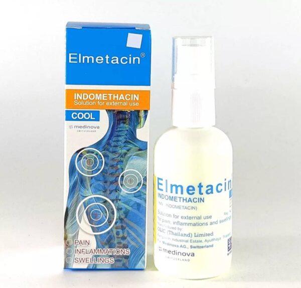 Elmetacin Spray 50 mL เอลเมทาซิน สเปรย์ บรรเทาอาการ ปวด อักเสบ ...