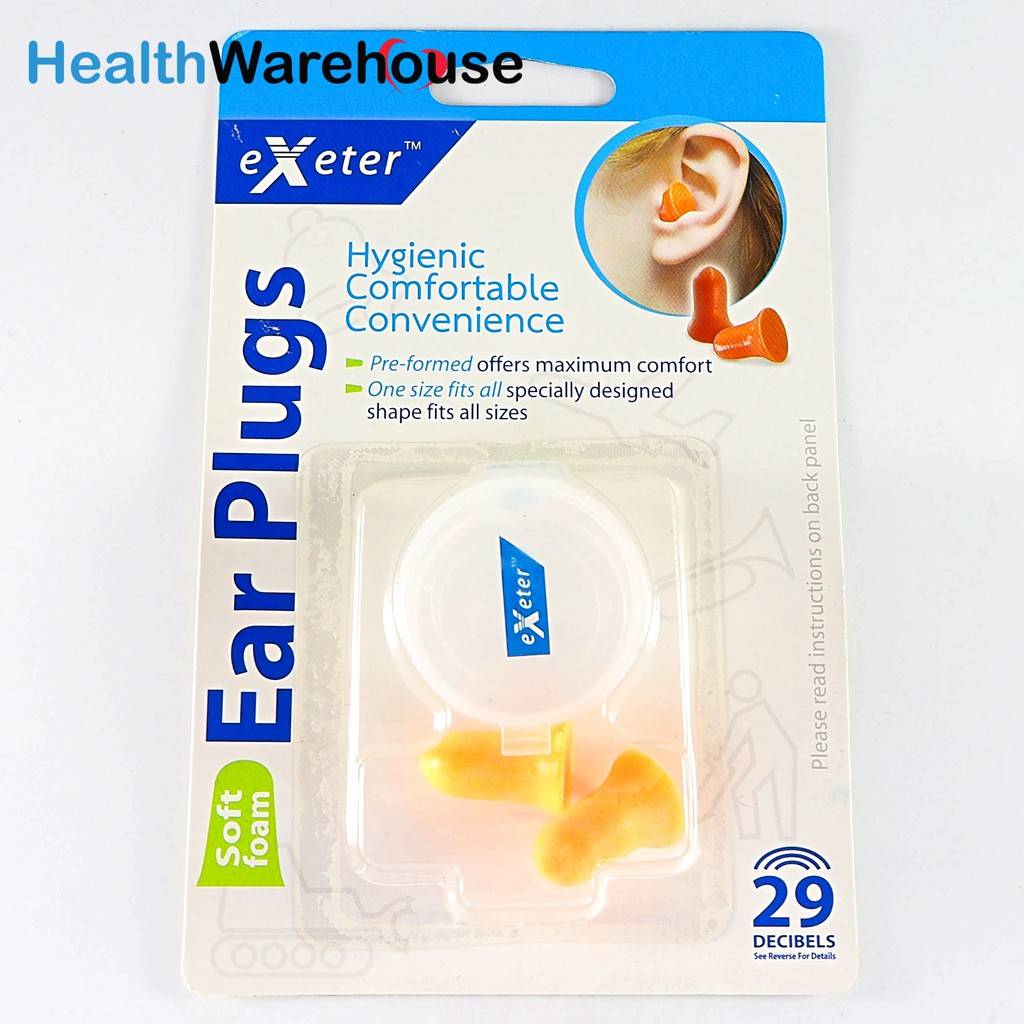 Exeter Soft Foam Ear Plugs ที่อุดหู ฟองน้ำ - Health Warehouse