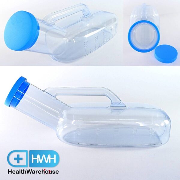 กระบอกปัสสาวะ ชาย กระบอกปัสสาวะชาย 1000 mL สีน้ำเงิน Plastic Urinal ...