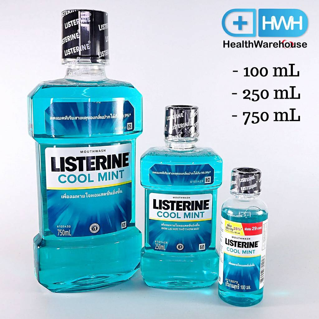 Listerine Cool Mint 750 mL ลิสเตอรีน น้ำยาบ้วนปาก คูลมินต์ Mouthwash ...