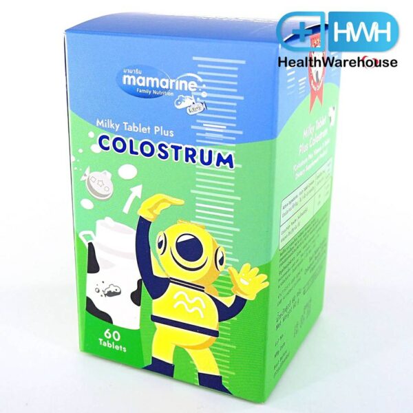 Mamarine Kids Colostrum โคลอสตรุ้ม 60 เม็ด นมเม็ด Milky Tablets Plus Colostrum – Health Warehouse