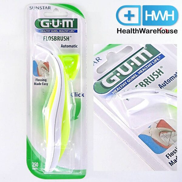 Sunstar GUM Flosbrush 847 Automatic Floss Handle ใช้ได้ 250 ครั้ง ...