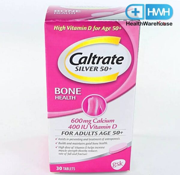 Caltrate Silver 30 เม็ด For Adults Age 50+ - Health Warehouse