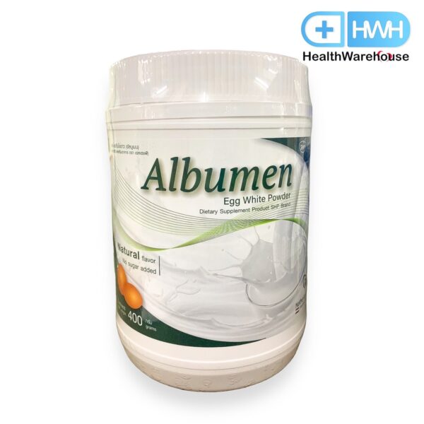 Albumen Egg White Powder 400 g อัลบูเมน ผงโปรตีนไข่ขาว - Health Warehouse