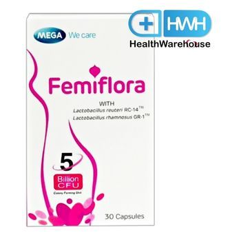 MEGA We Care Femiflora 30 Capsules เมก้า วีแคร์ เฟมิฟลอร่า จุลินทรีย์โ ...